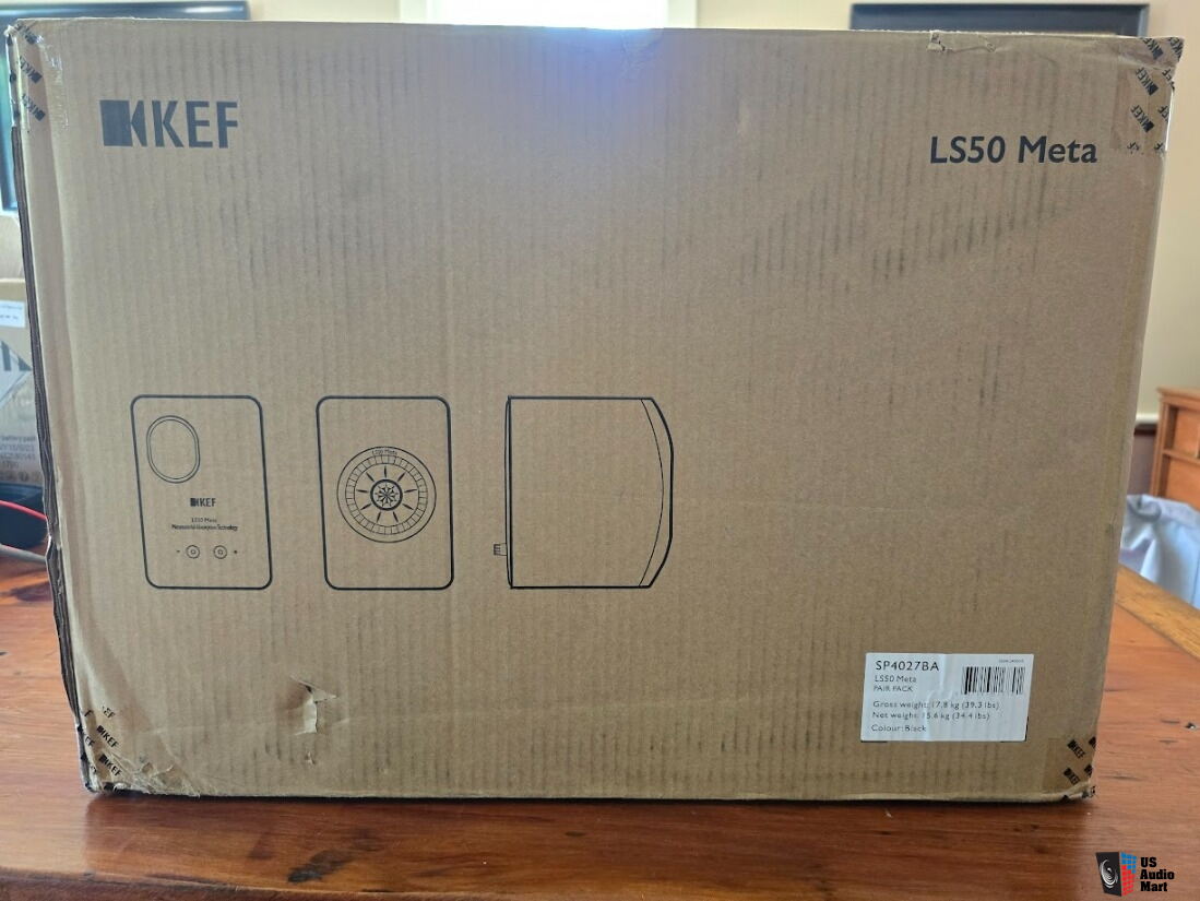 KEF LS50 Meta speakers with KEF S2 stands in Carbon Black Photo ...