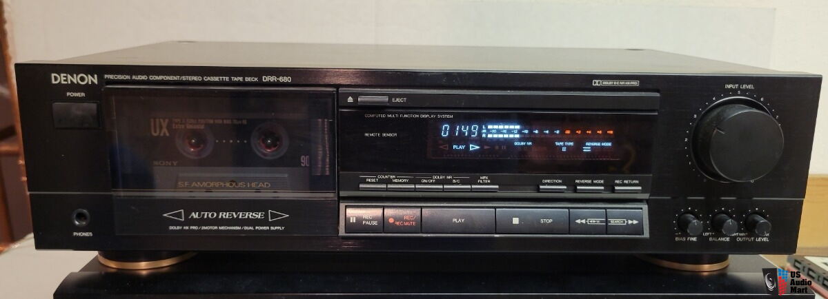 Denon DRR-680 Dolby HX Pro Stereo Cassette Tape Deck Recorder Photo ...