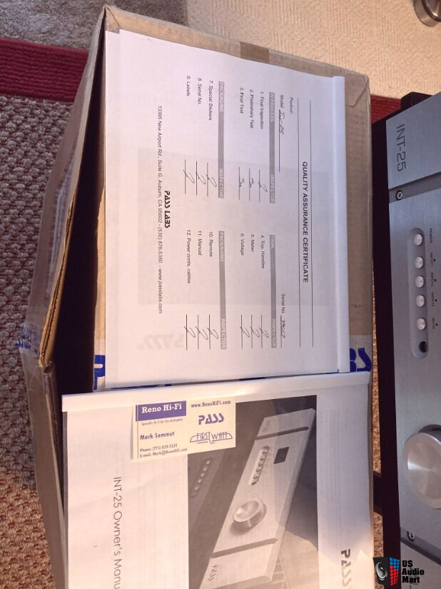 PASS LABS INT-25 Stereo Integrated Amplifier Photo #5151577 - US Audio Mart