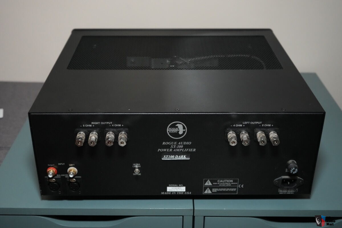 Rogue Audio Stereo 100 DARK Tube Stereo Power Amplifier (Black) ST100 ...