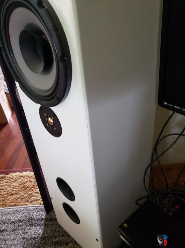 Tekton LORE PAIR w/gold Audax tweeter and factory grills. WHITE Photo ...