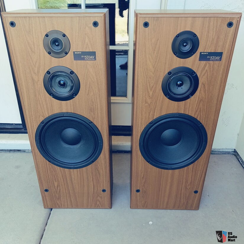 Sony SS-U 531AV Floor Standing Speakers 12" Woofers 3-way Vintage For ...