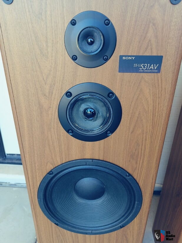 Sony SS-U 531AV Floor Standing Speakers 12" Woofers 3-way Vintage Photo ...