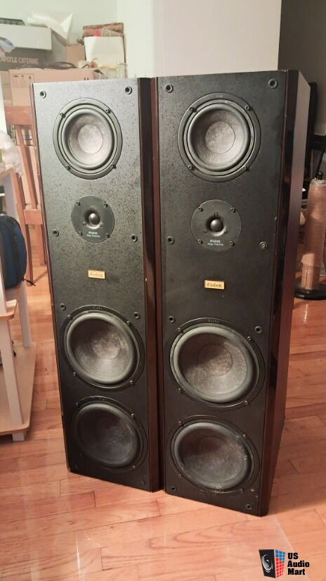 Fidek FHS8301 bi-ampable 3 way floorstanders, dual 8" bass, made in USA ...