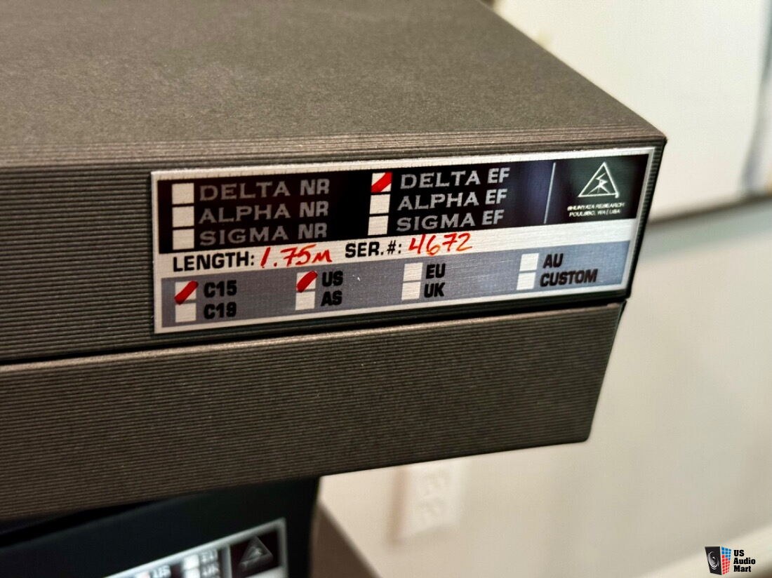 NIB Shunyata Delta EF power cable Photo #5179201 - US Audio Mart