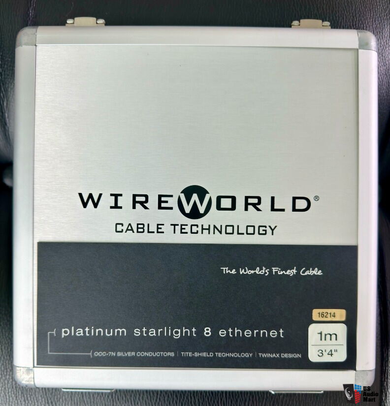 WireWorld Platinum Starlight Ethernet cable, 1m. SN# 16214, 9/10 For ...