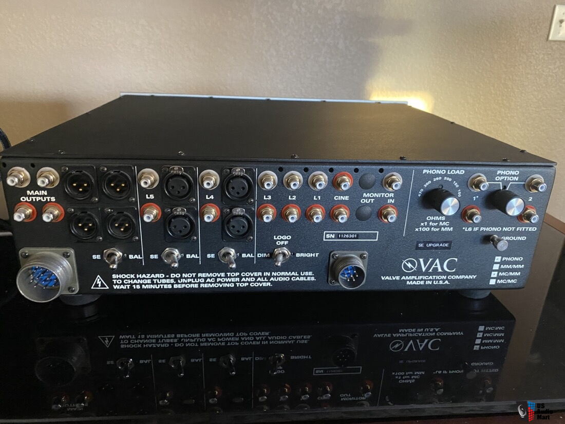 VAC Signature Mk IIa SE Tube PreAmp w/ Phono Stage - Silver Photo ...