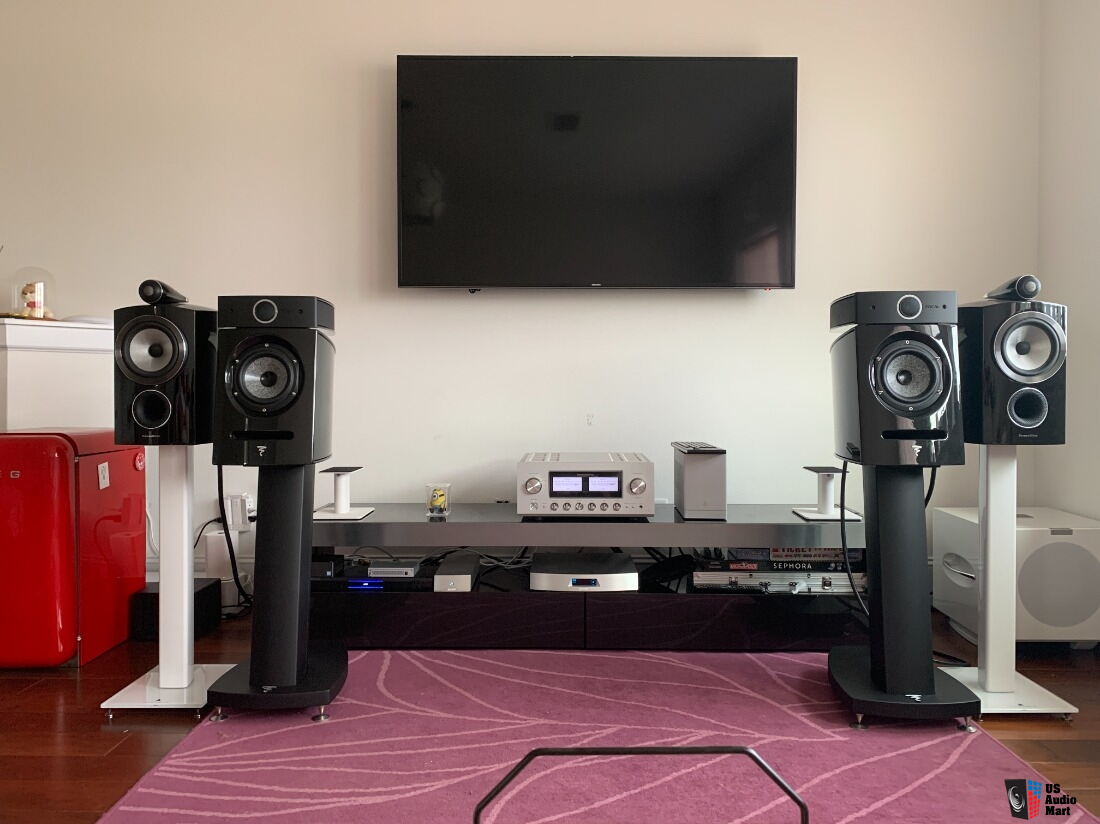 Focal Diablo Utopia Colour EVO Speakers in Black and Matching Stands ...