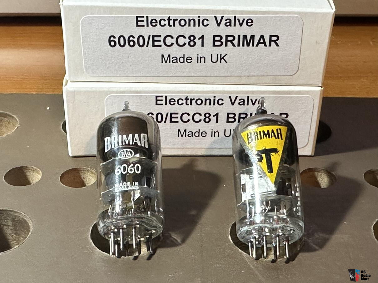 Rare Brimar 6060 (12AT7) Yellow-T Version - Pair For Sale - US Audio Mart