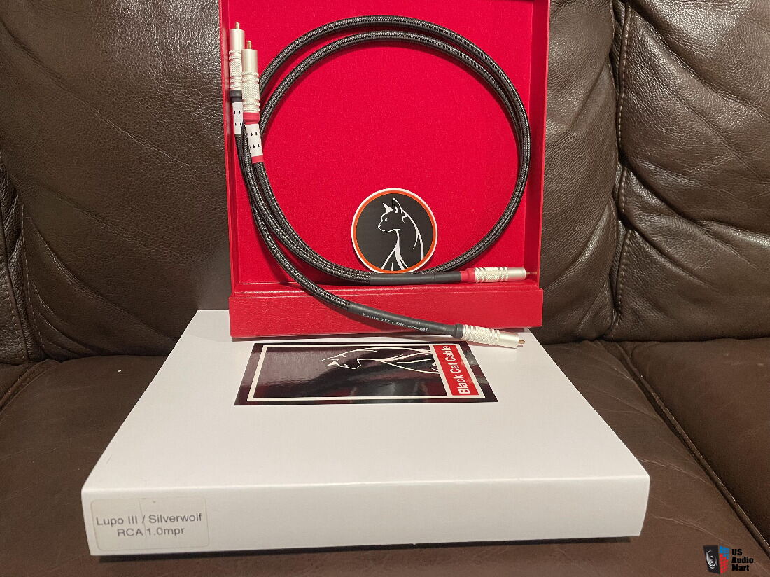 Black Cat Cable Lupo III / Silverwolf RCA Interconnects 1m pair PRICE ...
