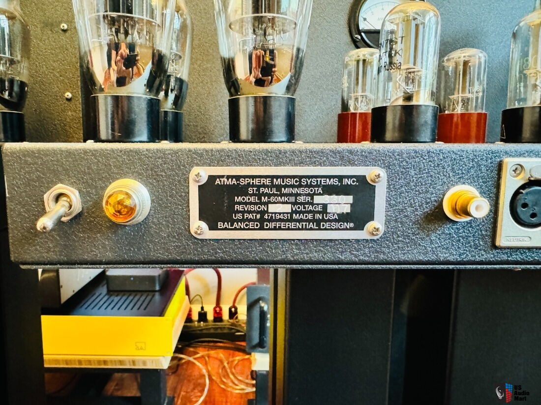 Atma-Sphere M-60 Mk3.2 monoblock OTL tube amplifiers Photo #5246163 ...