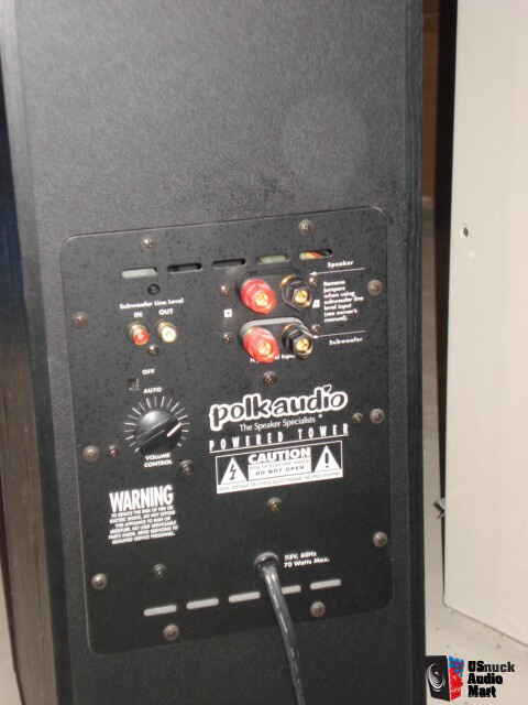 POLK RT 1000 P TOWERS powered subwoofer PEOPLE KNOW THESE ARE AWESOME ...