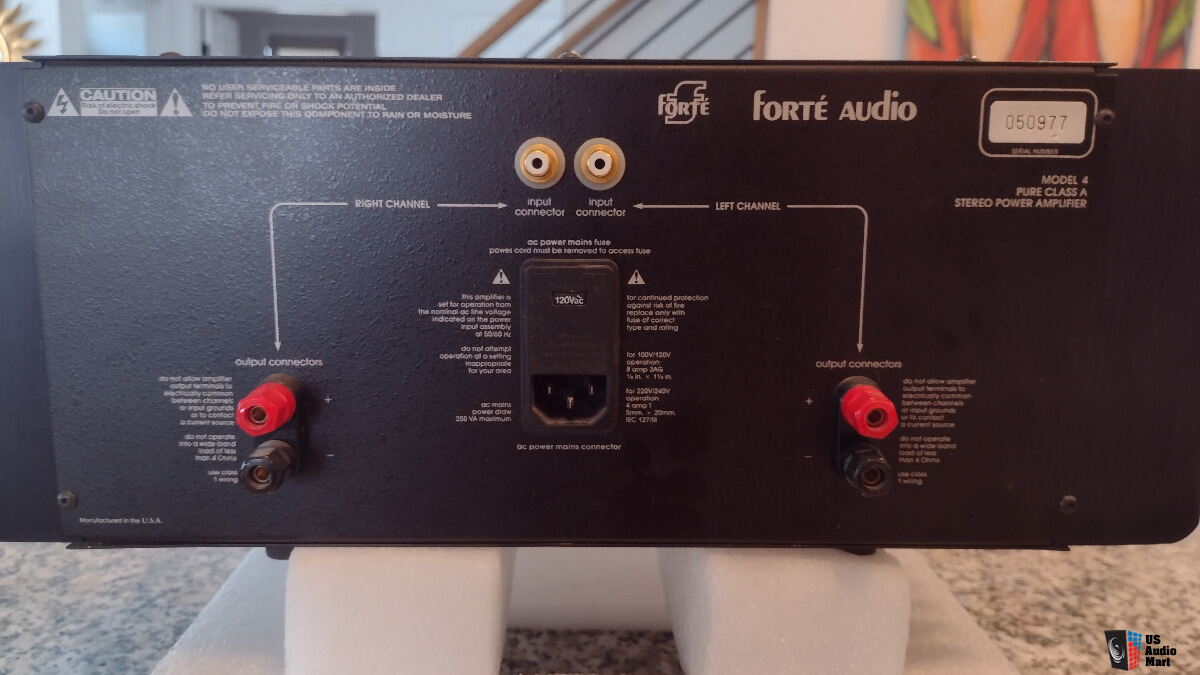Forte 4 Pure Class A Stereo Power Amplifier 50 Watts per channel. Local ...