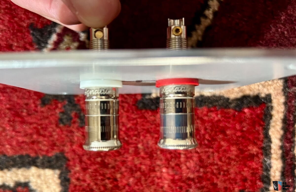 4 x WBT 0730.12 Topline Signature Platinum binding posts + 2 x WBT 0530 ...