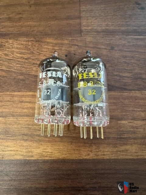 Tesla E83CC matched GOLD pin NOS pair, 12AX7, ECC83, 5751, CV4004 For ...