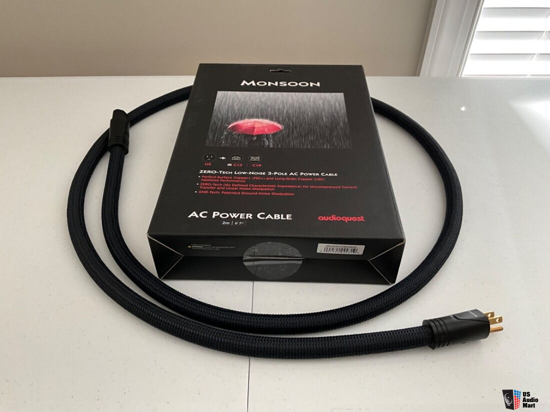 Audioquest Monsoon power cable (2 meters / 15 amp) For Sale - UK Audio Mart