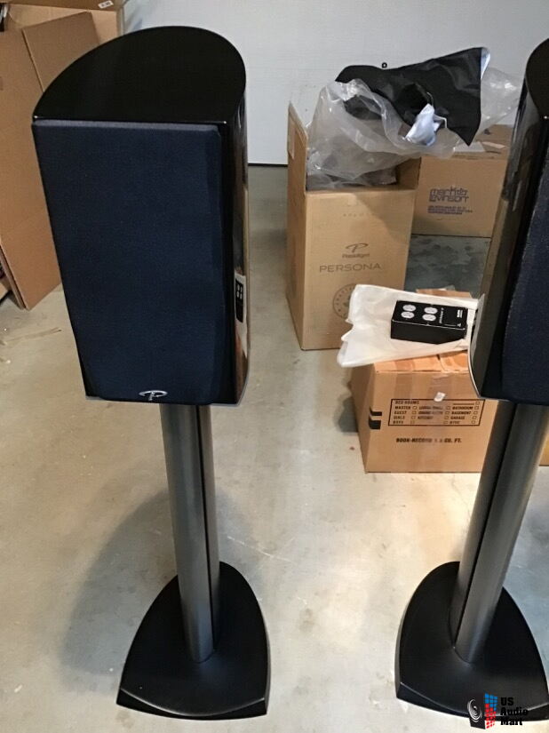 Paradigm Persona B speaker Pair with Stands Photo #5267584 - US Audio Mart