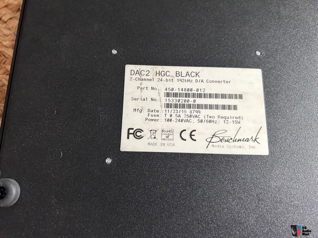 Benchmark DAC2 HGC Photo #5276091 - US Audio Mart