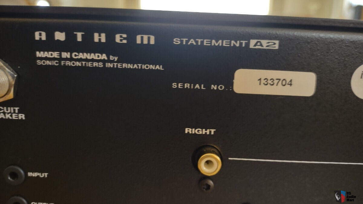 Anthem Statement 2ch Amp Photo #5279057 - US Audio Mart