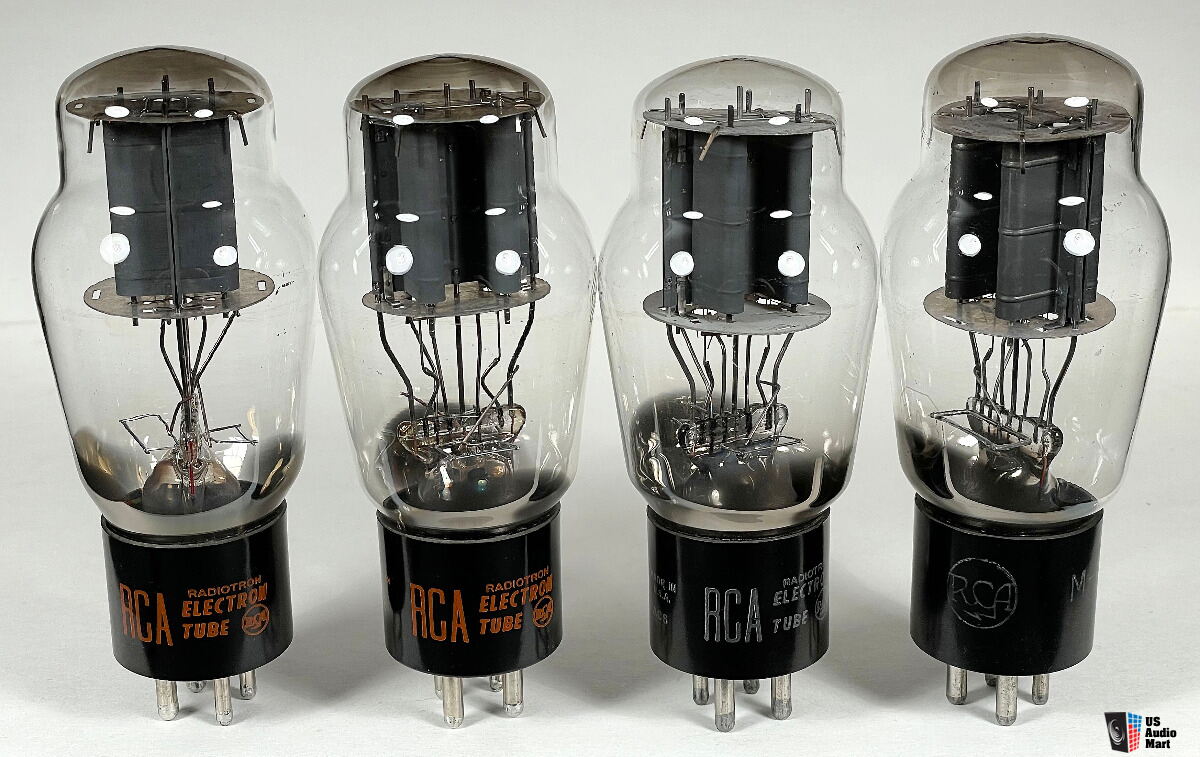 4 RCA W-plate 2A3 triode tubes TV7 & AT1000 tested very good For Sale ...