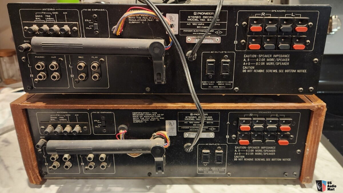 Pair (2) Pioneer SX580 receivers Photo #5298340 - US Audio Mart