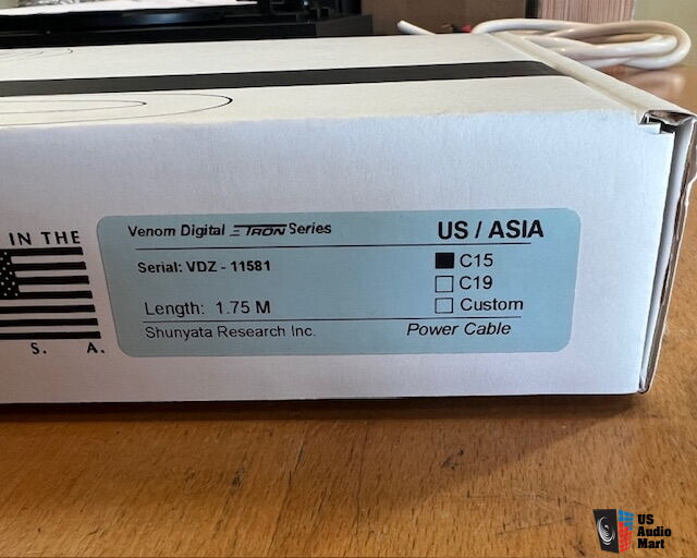 Shunyata Venom Digital ETron Power Cable (no box) Photo #5304271 - US ...