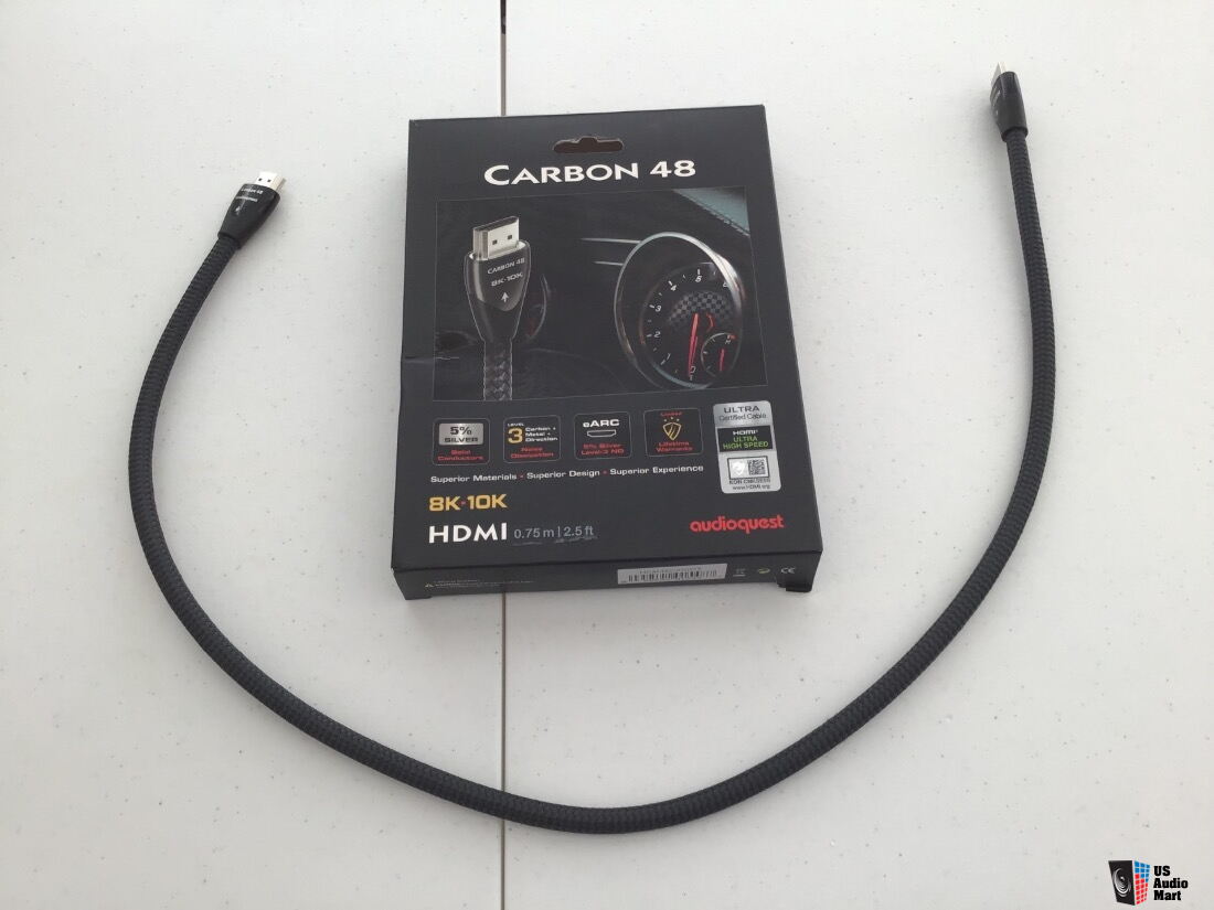 AudioQuest Carbon 48 HDMI Cable (0.75 meter length) For Sale - US Audio ...
