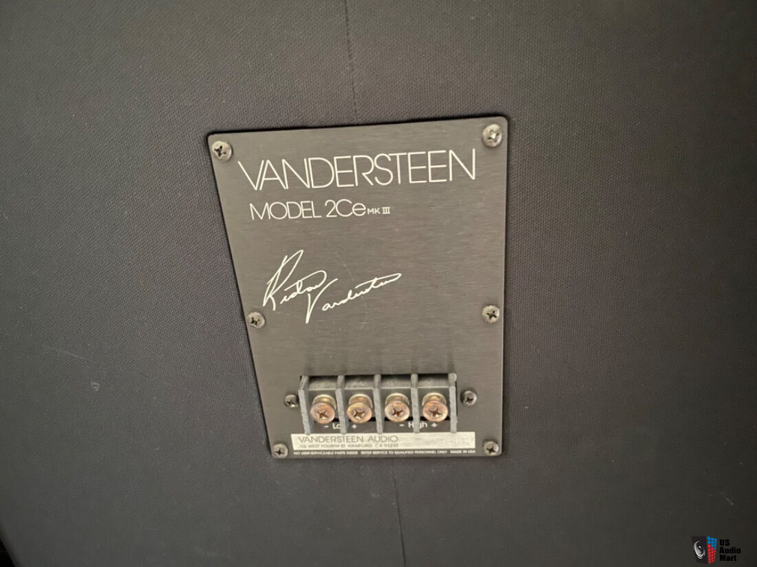 Vandersteen 2CE Signature Mk III Black on Black in Los Angeles Photo ...