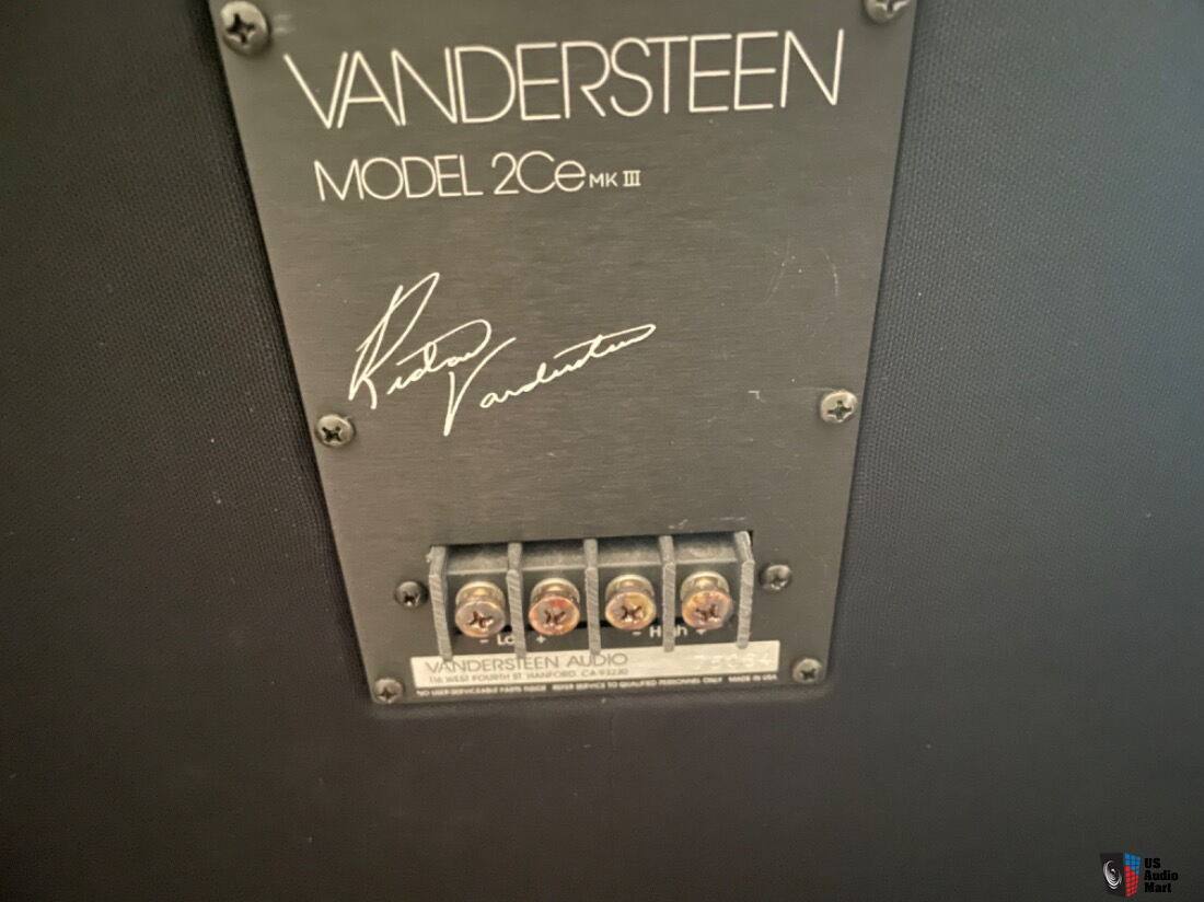 Vandersteen 2CE Signature Mk III Black on Black in Los Angeles Photo ...