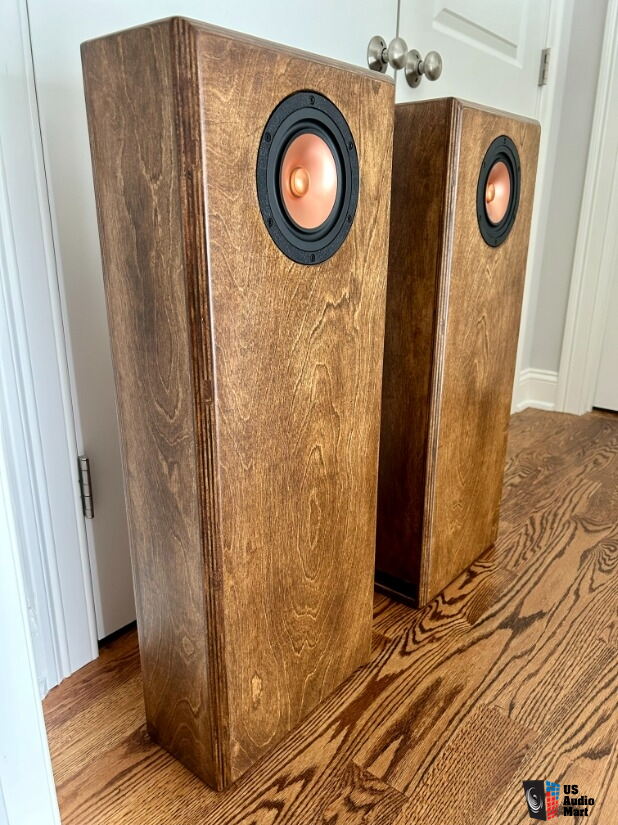 Mark Audio Alpair 10.3 speakers in "Poplar " MLTL enclosures designed ...