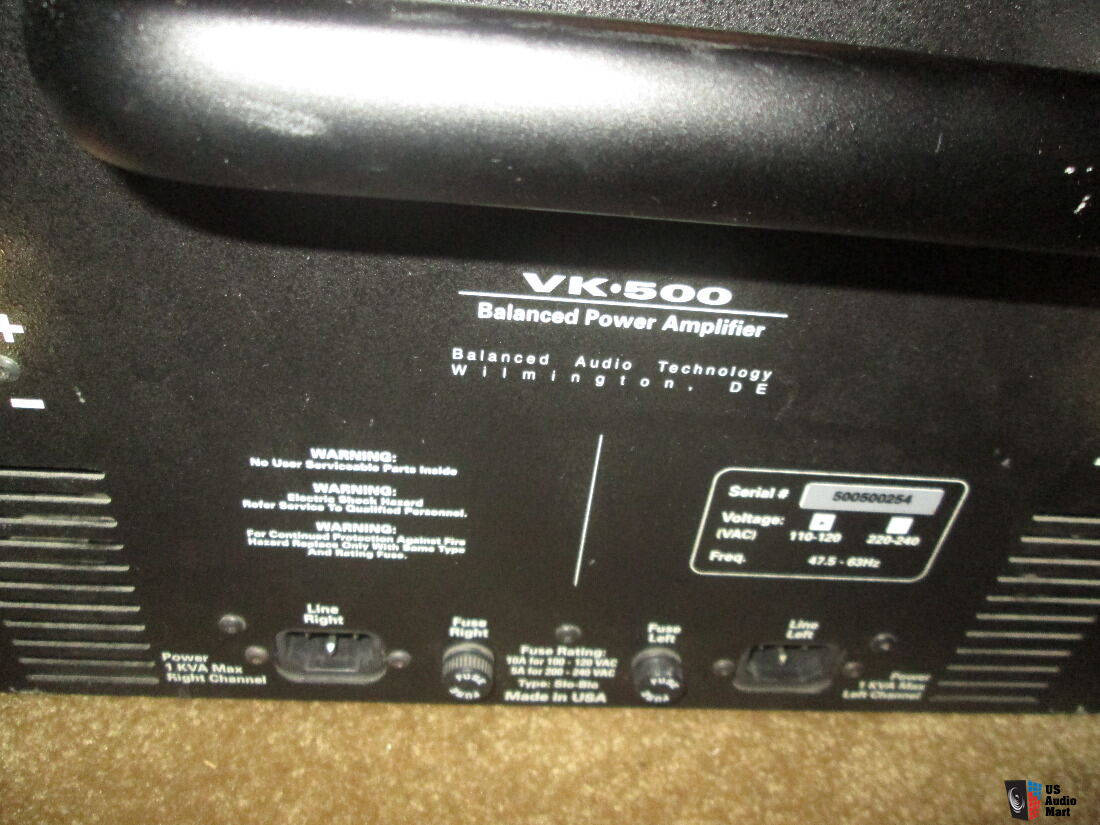 Balanced Audio Technology BAT VK500 Amplifier Photo #5331076 - US Audio ...