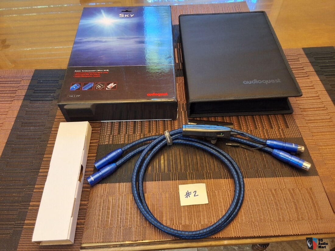 Audioquest Sky 1m XLR Interconnect cables with upgraded Level-X DBS 72v ...