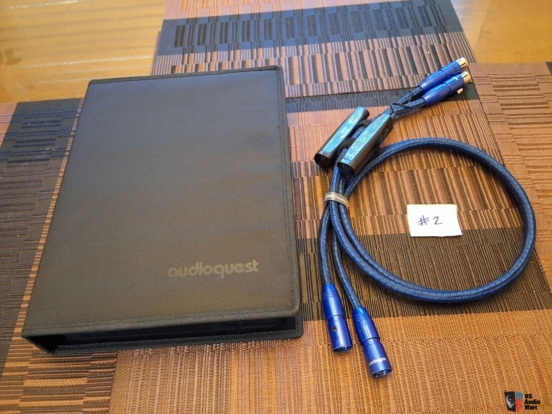 Audioquest Sky 1m XLR Interconnect cables with upgraded Level-X DBS 72v ...