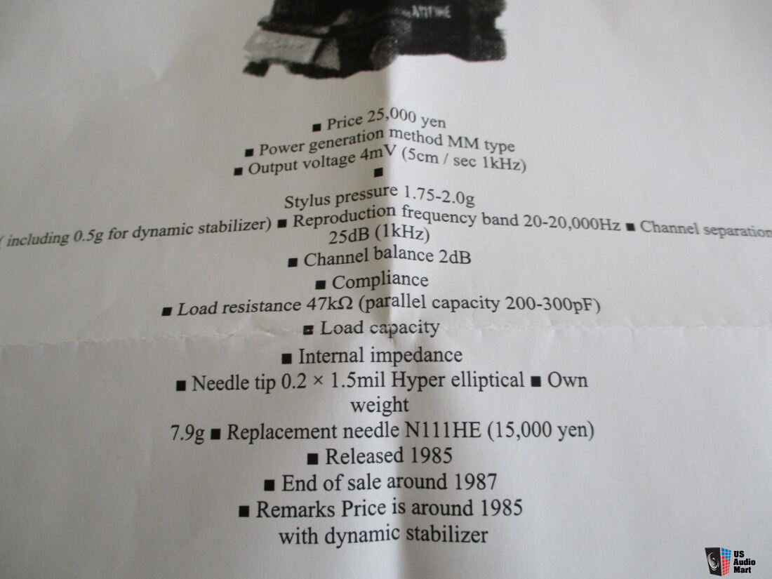Shure M 111HE never used cartridge ,original telescopic stylus Photo ...