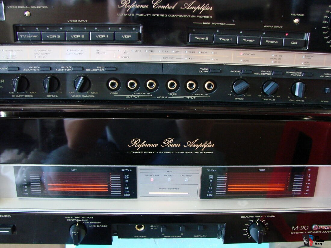Pioneer ELITE M-90 200W Power Amplifier & C-90 Preamp Amplifier Photo ...