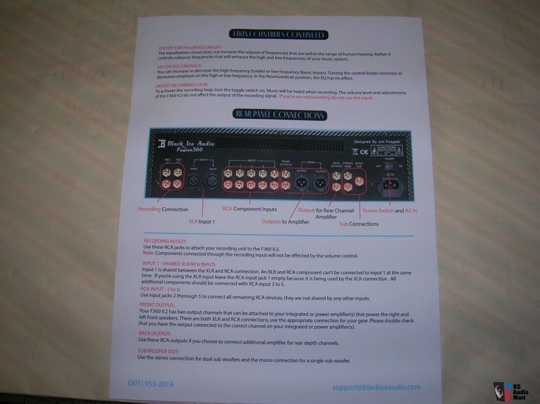 THE BLACK ICE AUDIO F360 V.2 Stereo Tube Preamplifier Photo #5349576 ...