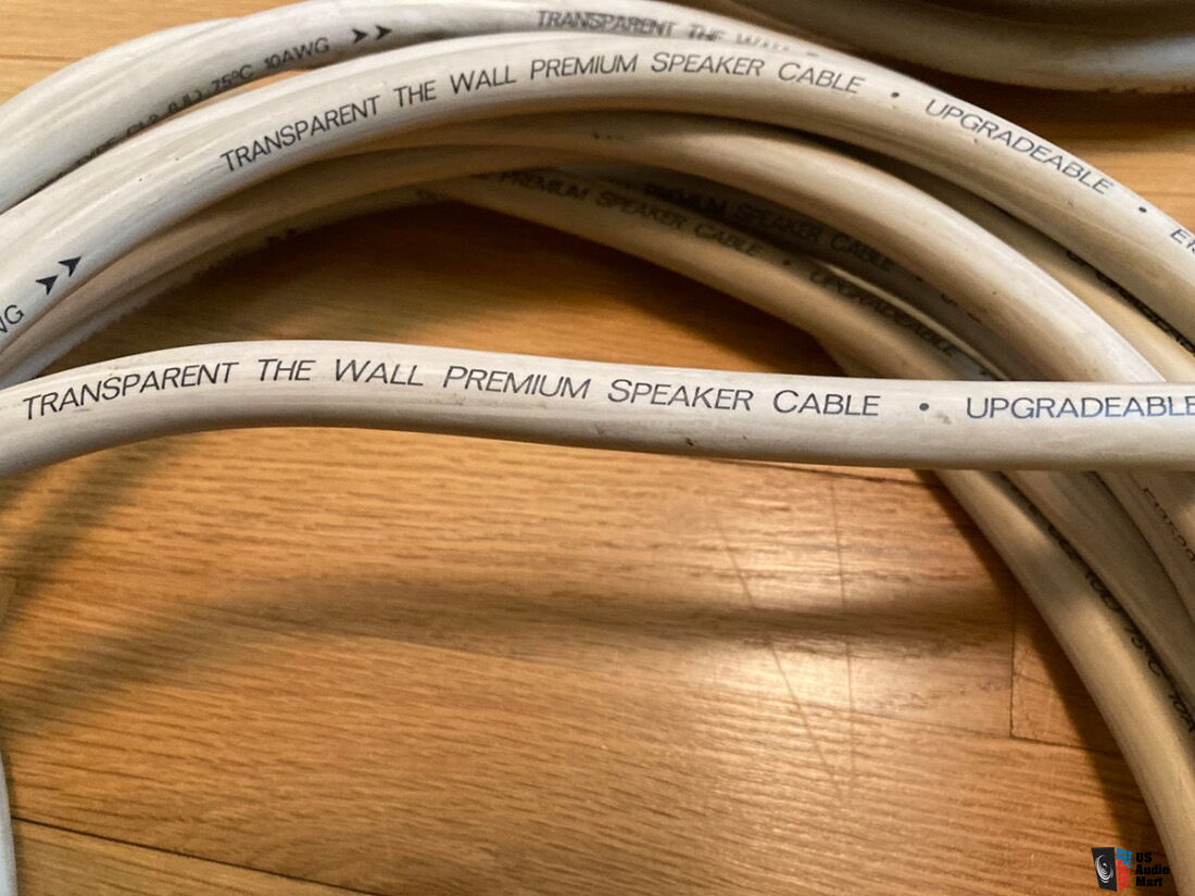 Transparent Audio The Wall Premium Speaker Cables, 30 foot length ...