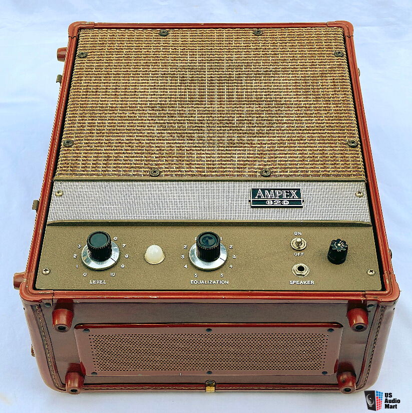 Ampex 620 suitcase tube amplifier speaker, serviced and working PICK-UP ...