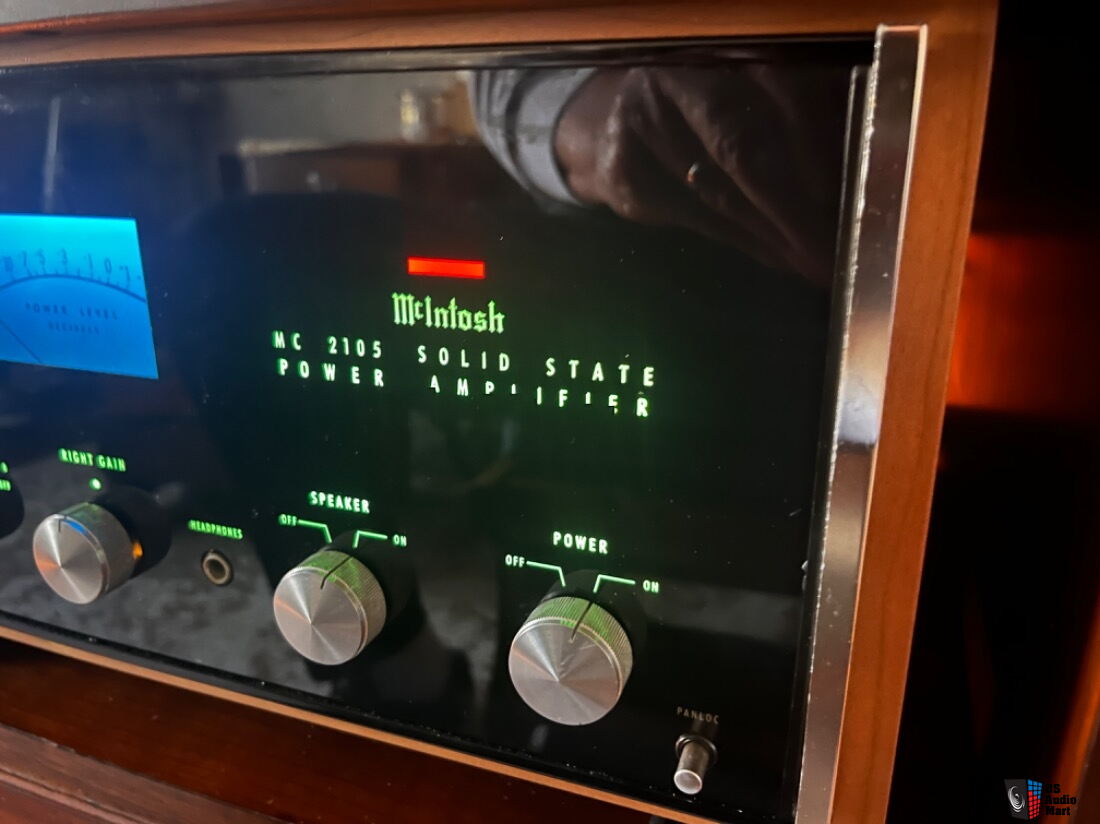 Full Restoration/Custom Cherry Cabinet McINTOSH MC2105 Amp For Sale ...