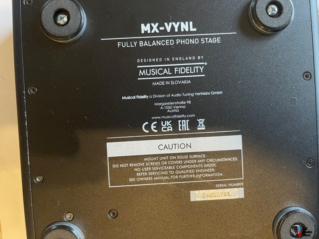 MUSICAL FIDELITY MX-VYNL fully-balanced MM/MC Phono preamp Photo ...