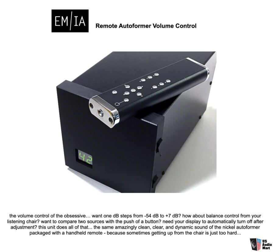 EMIA Pure Silver Ag Remote Autoformer Volume Control Passive Preamp ...