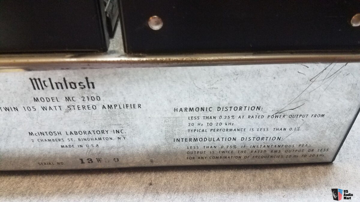 McIntosh MC2100 Stereo/Mono Amplifier Photo #5402396 - US Audio Mart