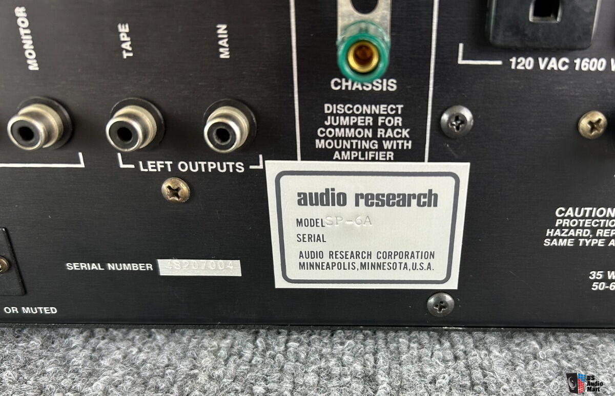 Audio Research SP-6A Tube Preamp w/ Box ~ Sounds AMAZING! Photo ...