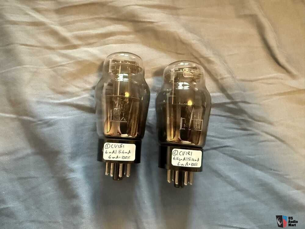 Matched Black base Mullard CV181 6SN7 tubes For Sale - US Audio Mart