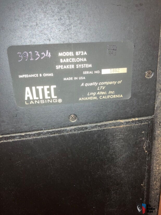 Pair Altec 873A Barcelona speaker Photo #5412026 - US Audio Mart