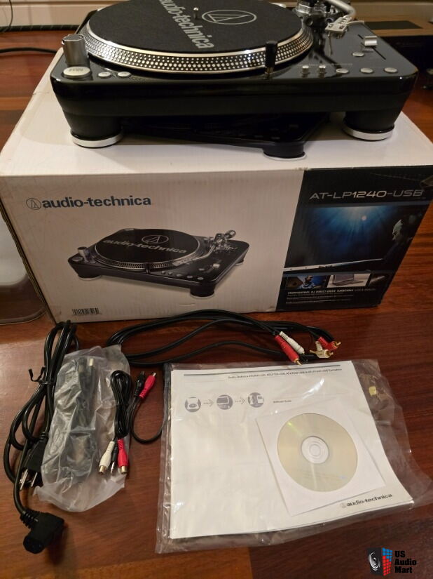 Audio-Technica AT-LP1240USB Direct Drive Professional DJ Turntable ...