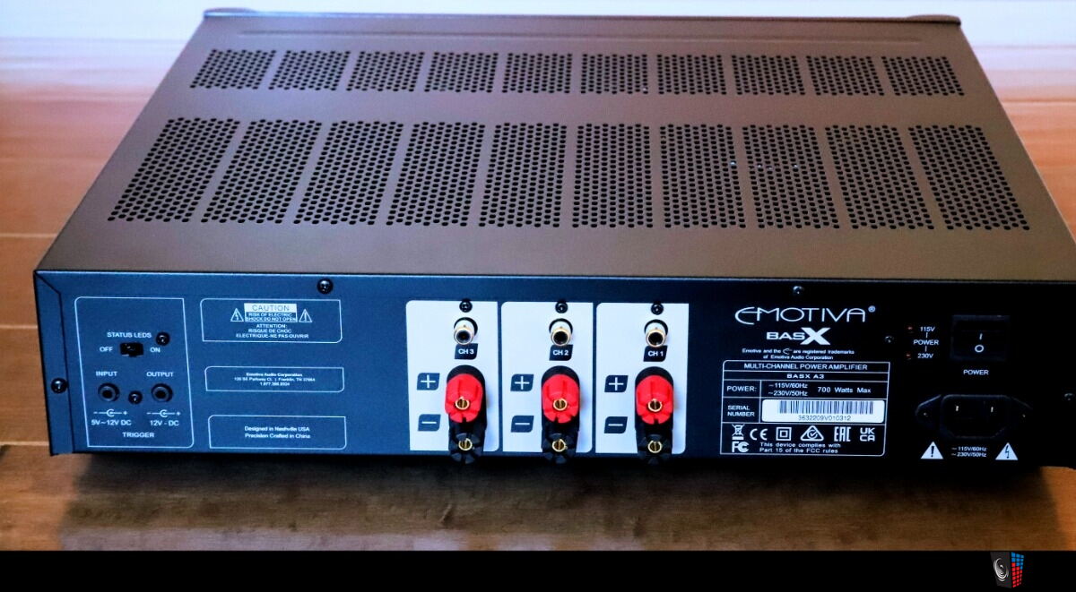 Emotiva BasX A3 - 3 Channel - 140 WPC Power Amplifier - MINT Photo ...