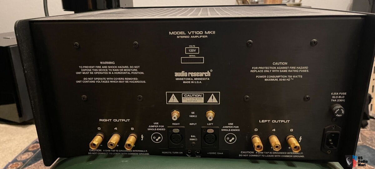 Audio Research VT-100II Black Tube Amplifier Photo #5431239 - US Audio Mart