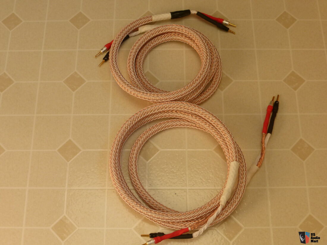 GR Research DIY braided speaker cables with BFA bananas, 9ft pair For ...