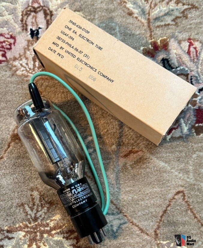NOS USAF-596 Rectifier Tube with 5UG4 octal adapter, used in my Decware ...